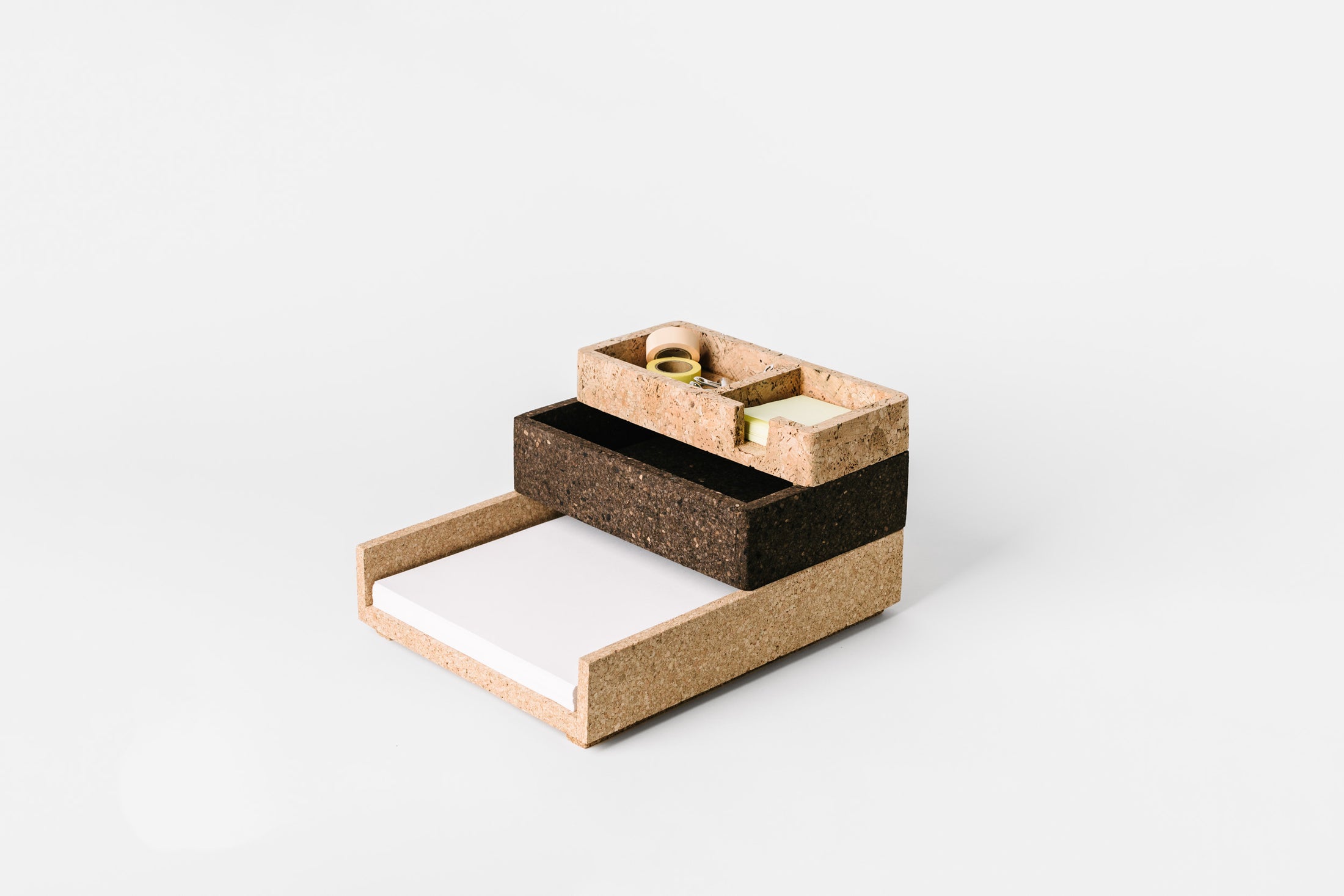 Stacked Desk Set: Cork Trays – Melanie Abrantes Designs